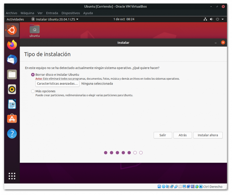 Como instalar Ubuntu en VirtualBox | Oficina de Software Libre