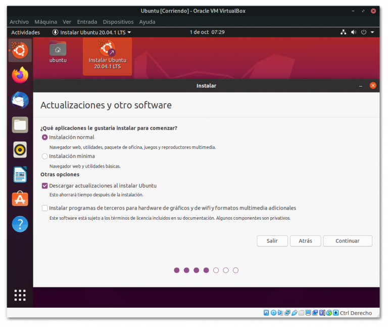 Como instalar Ubuntu en VirtualBox | Oficina de Software Libre